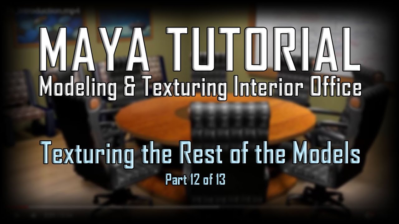 Maya Tutorial : Modeling & Texturing Office - Texturing the rest (Part ...
