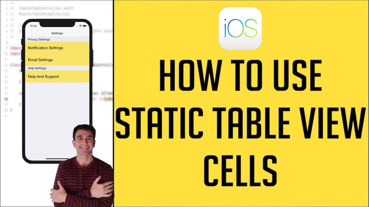 iOS Tutorial: Static Table View Cells - YouTube