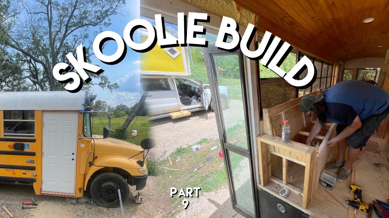 Skoolie Build - School Bus Conversion Progress- residential door ...