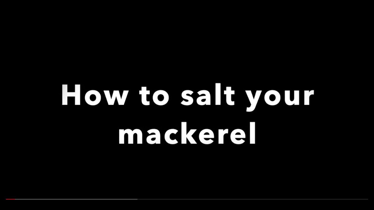 How to salt mackerel for bait. - YouTube
