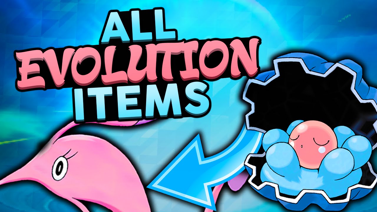 All Evolution Items in Pokemon! w/ Woopsire! - YouTube