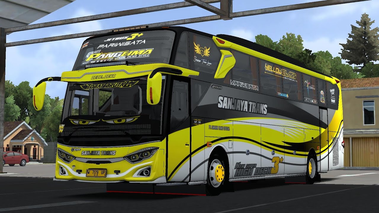 SHARE LIVERY BUS SANJAYA TRANS PANGLIMA MOD MN X AE Art. Bussid - YouTube