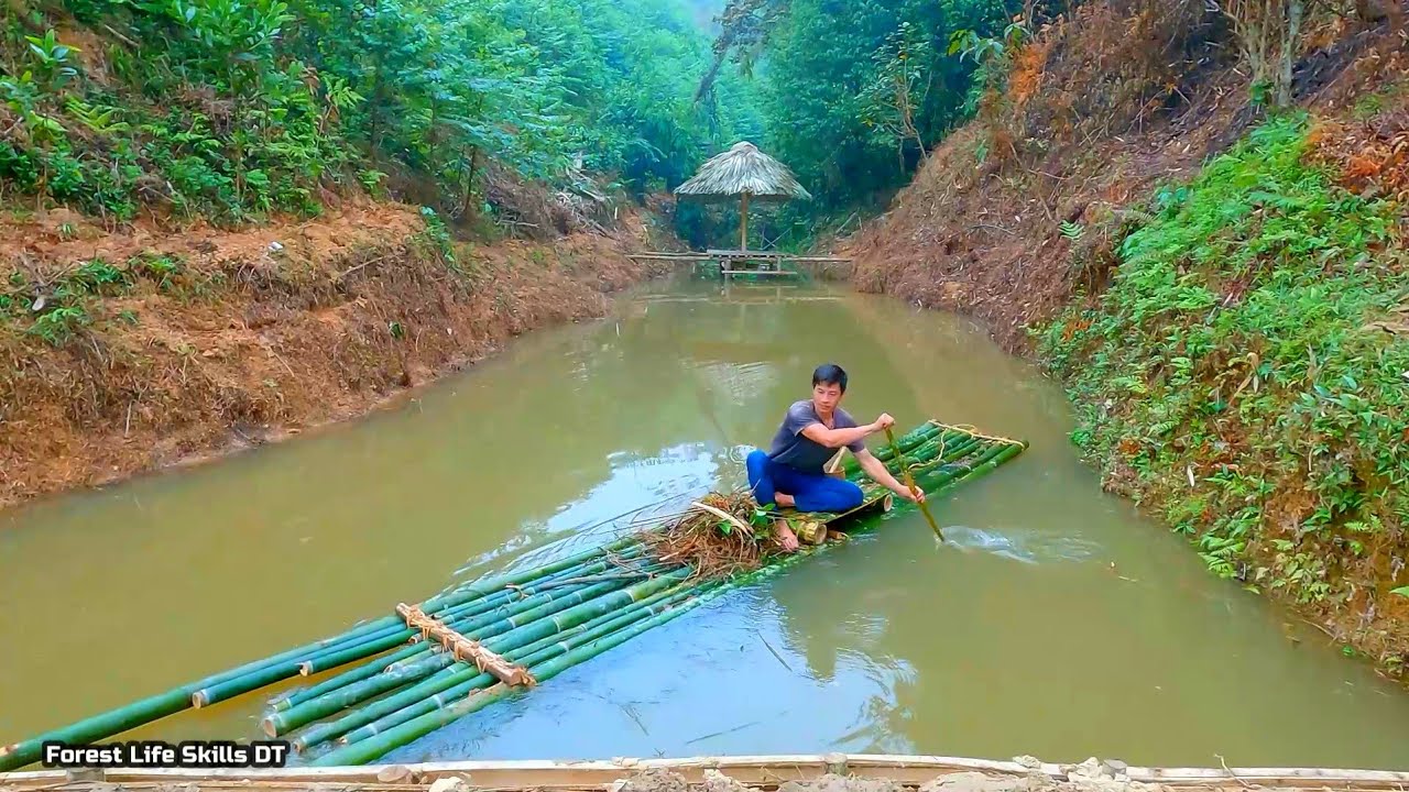 Build bamboo rafts - 6 days to build a dam, stop water, build a new ...