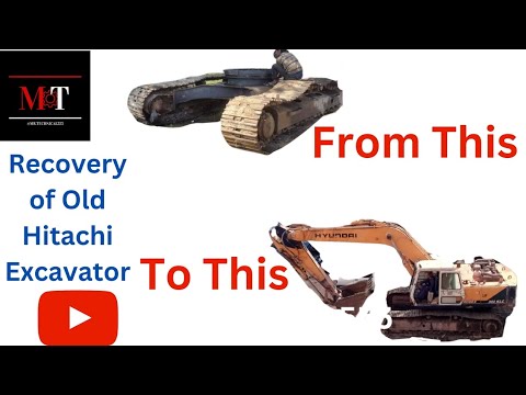 Restoration Of Old Hitachi Excavator.#excavator #Recovery#machines # ...