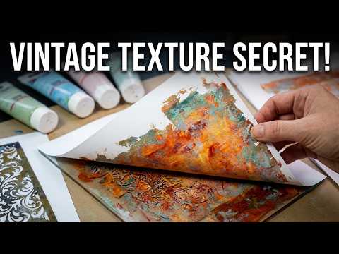 Vintage Peeling Paint Texture on a Gel Plate (Acrylic Paint Technique)