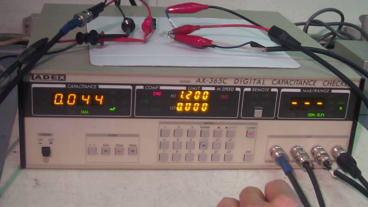 ADEX AILE AX-365C DIGITAL CAPACITANCE CHECKER 動作確認 - YouTube