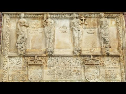 Darmstadt Hochzeitsturm Skulpturen: Herrschertugend; Bilder/Musik ...