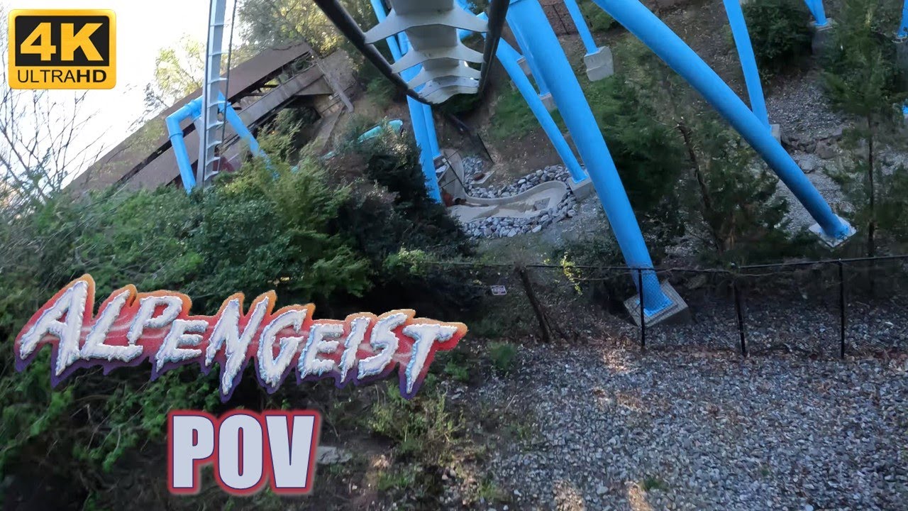Alpengeist POV (Front Row, 4K 60 FPS), Busch Gardens Williamsburg B&M ...