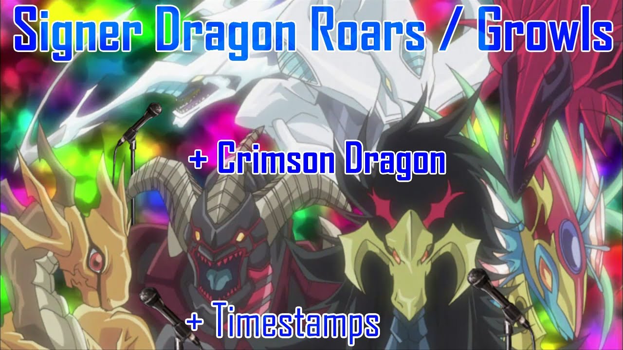 Yu-Gi-Oh 5D's Signer Dragon Roar/Growl Compilation - YouTube