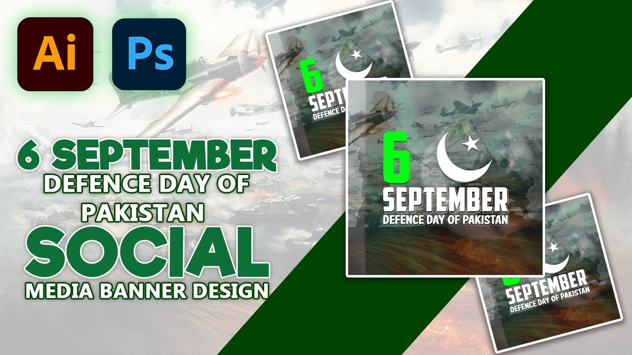 How to create 6 SEPTEMBER DEFENCE DAY OF PAKISTAN social media post in ...