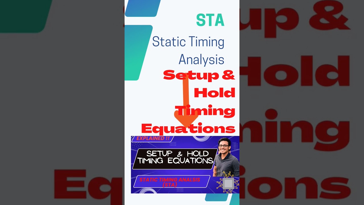 #setup #hold #sta #timing #statictiminganalysis #slack - YouTube