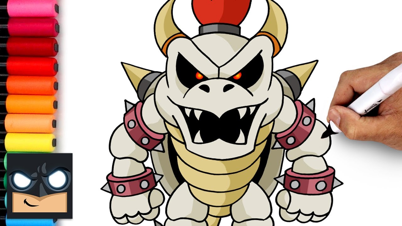 How To Draw Dry Bowser | Super Mario - YouTube