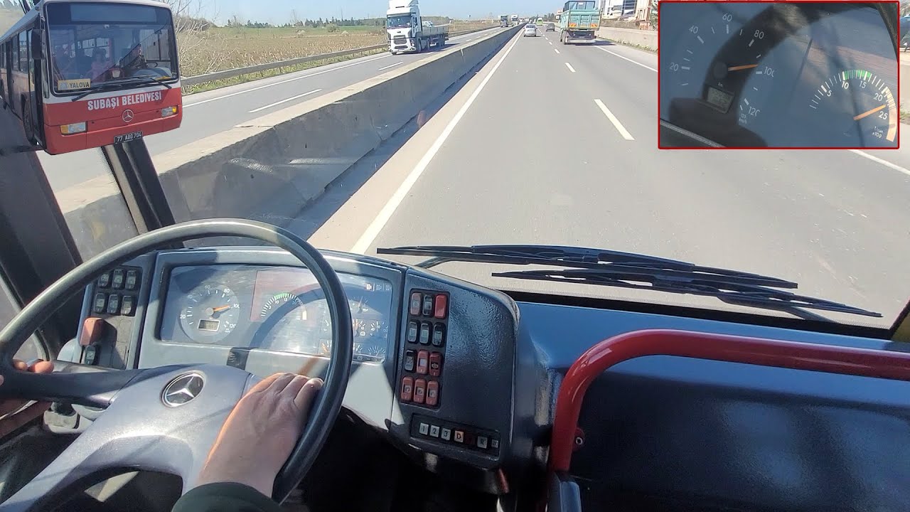 ex-İETT Mercedes-Benz O345 İle Otobanda Hızlı Seyir - YouTube