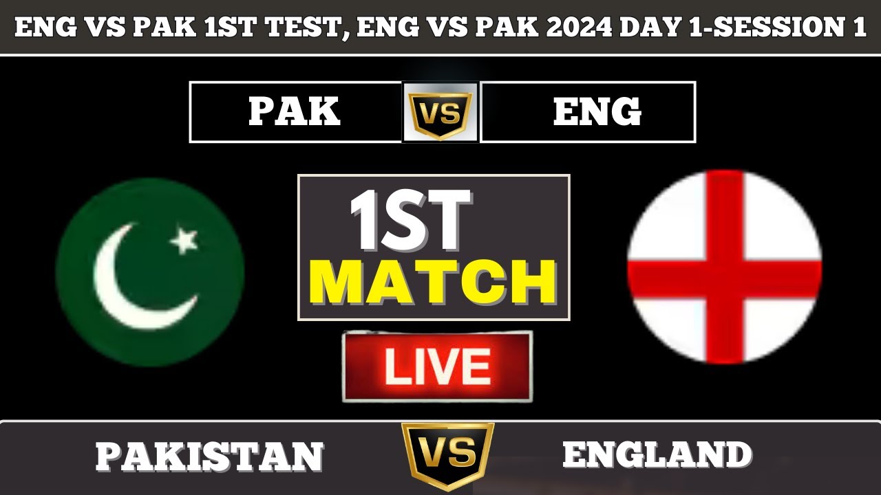 Pakistan vs England 1st TEST, ENG vs PAK 2024 Day 1-Session 1 score ...