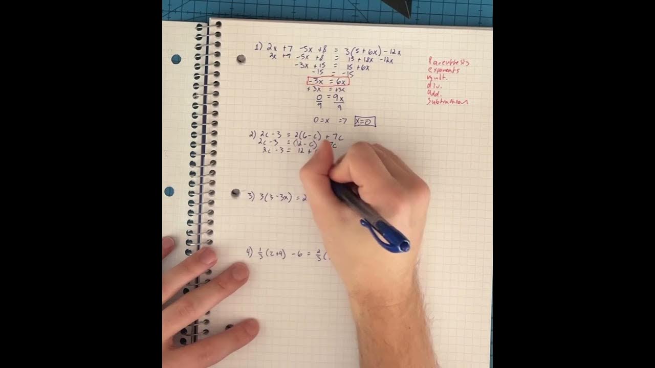 Multi step algebra problems - YouTube