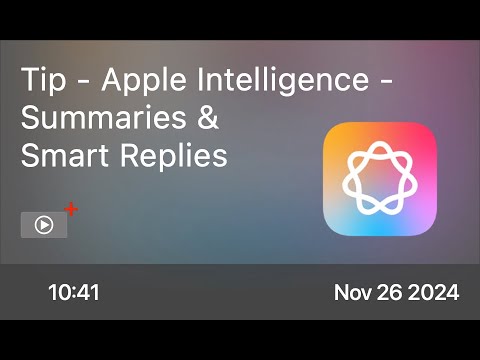 Tip - Apple Intelligence - Summaries & Smart Replies - Preview - YouTube