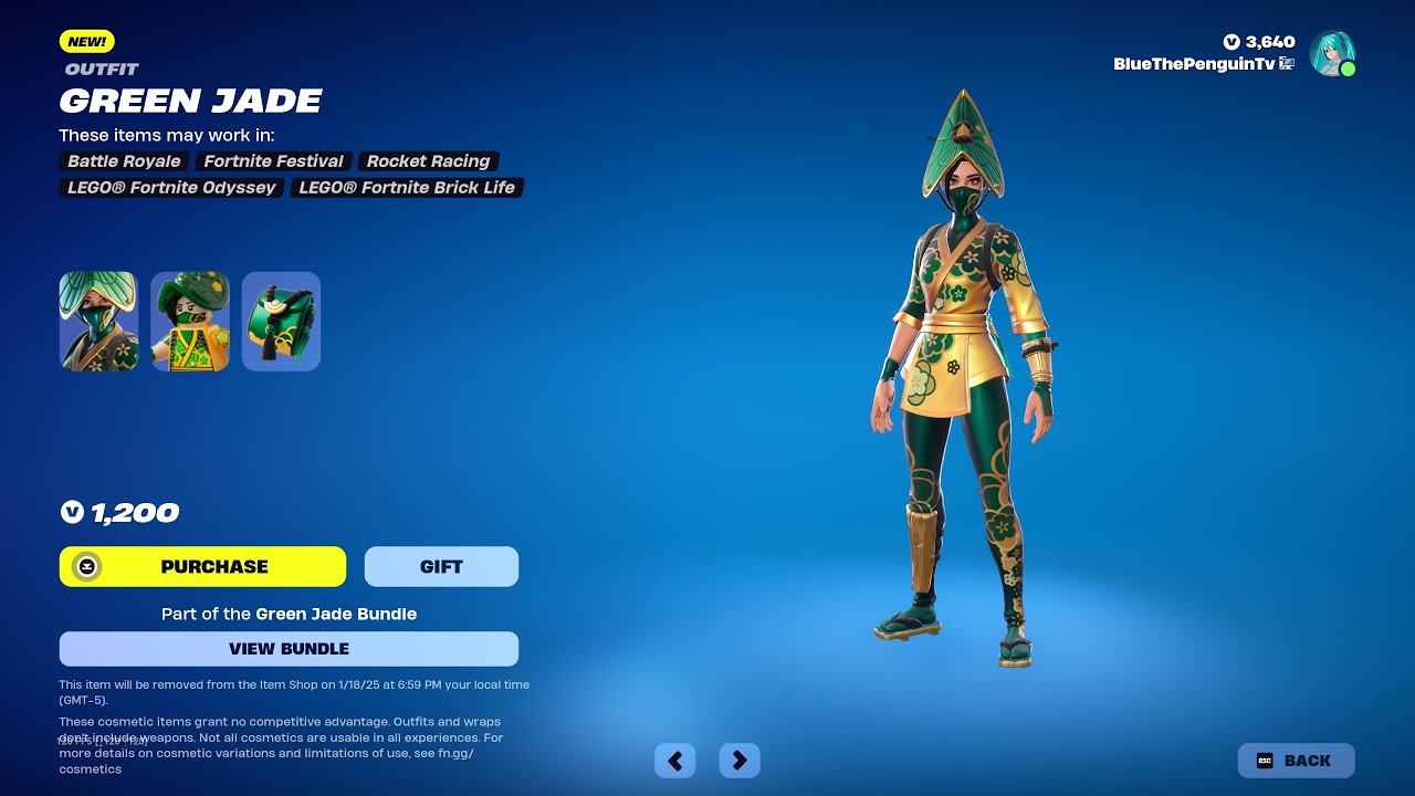 NEW Green Jade Fortnite Item Shop 1/15 - YouTube