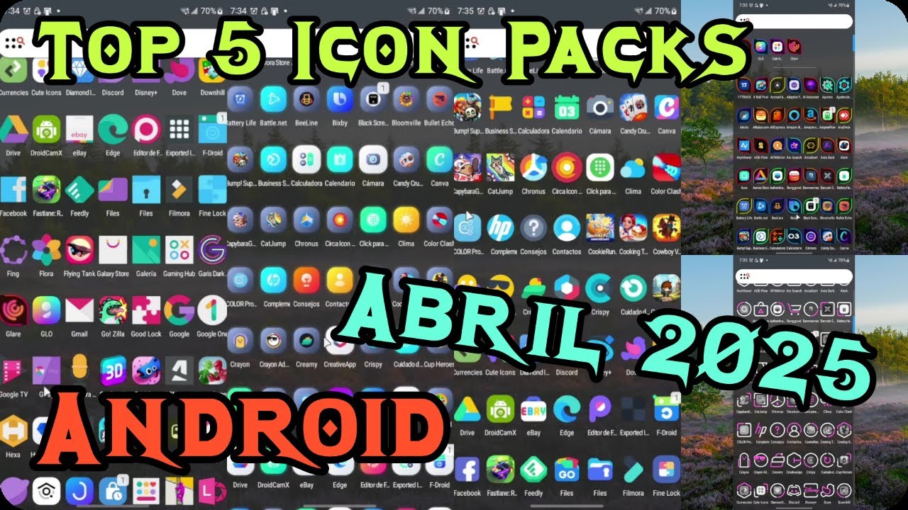 Top 5 Icon Packs Para Android Abril 2025 - YouTube