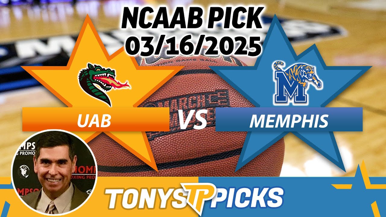 UAB vs. Memphis Pick 3/16/25 NCAAB Pick Prediction - YouTube