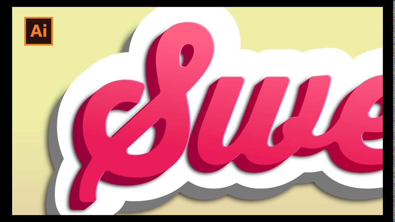 How to Create 3D design Style with your name or other word. or shape ...