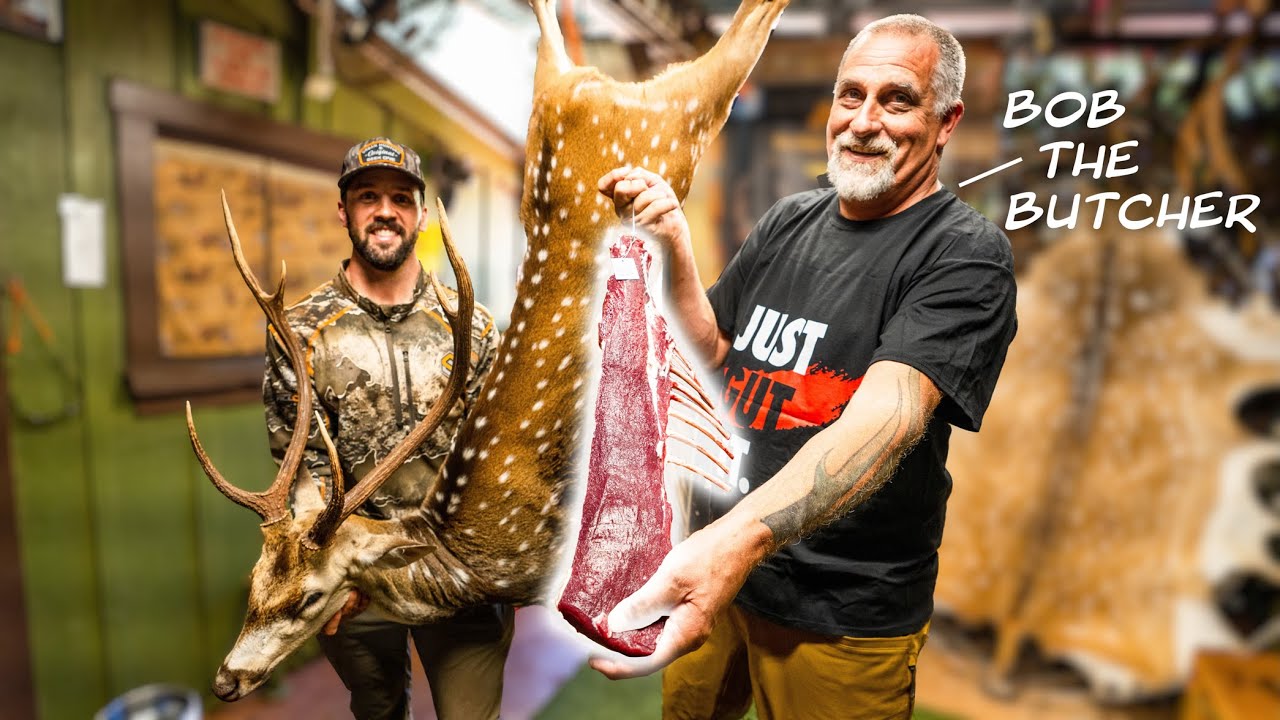 World's Best Tasting WILD GAME?? Lanai AXIS DEER w/ Bob the Butcher ...