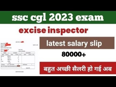 ssc cgl 2023 latest salary slip of excise inspector || october month ...