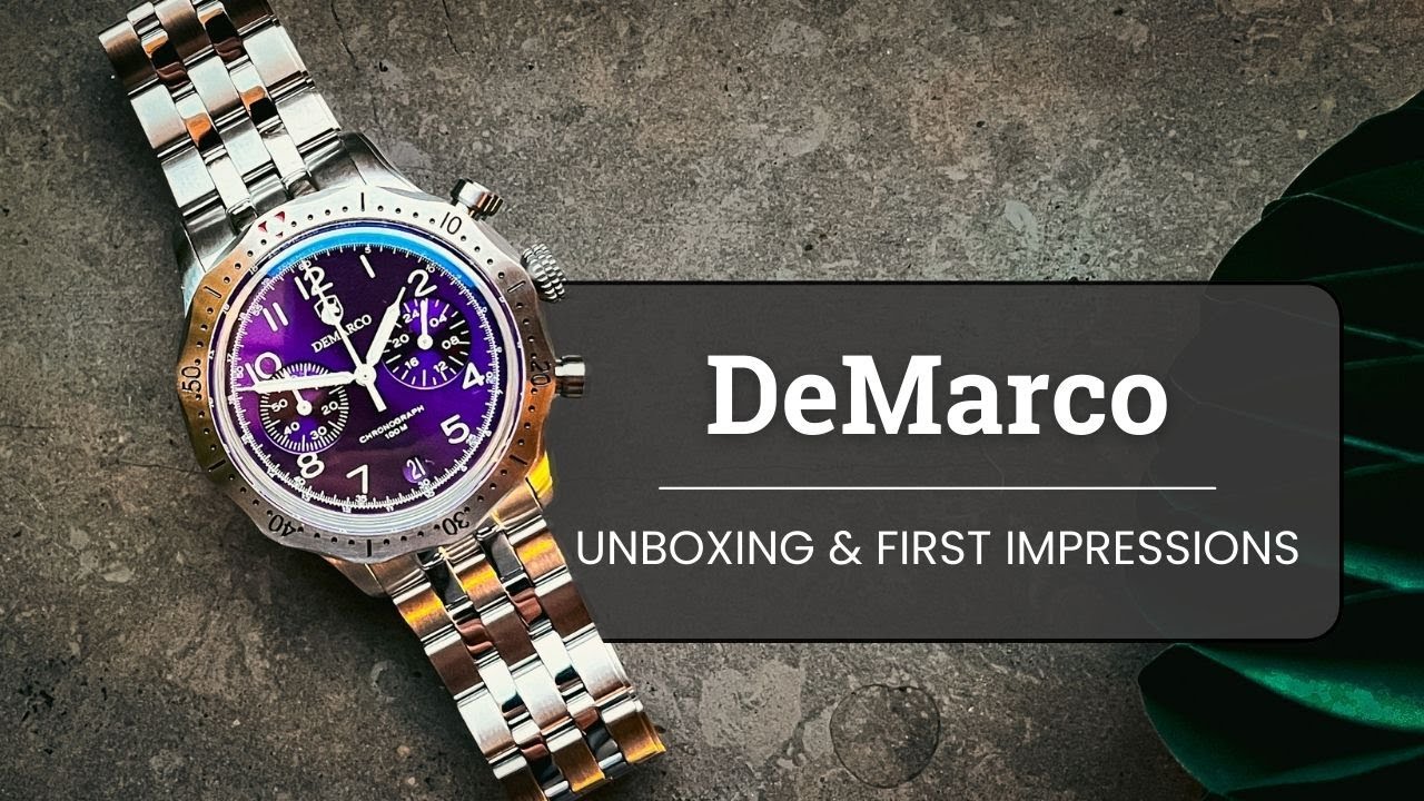 DeMarco microbrand chronograph unboxing - YouTube