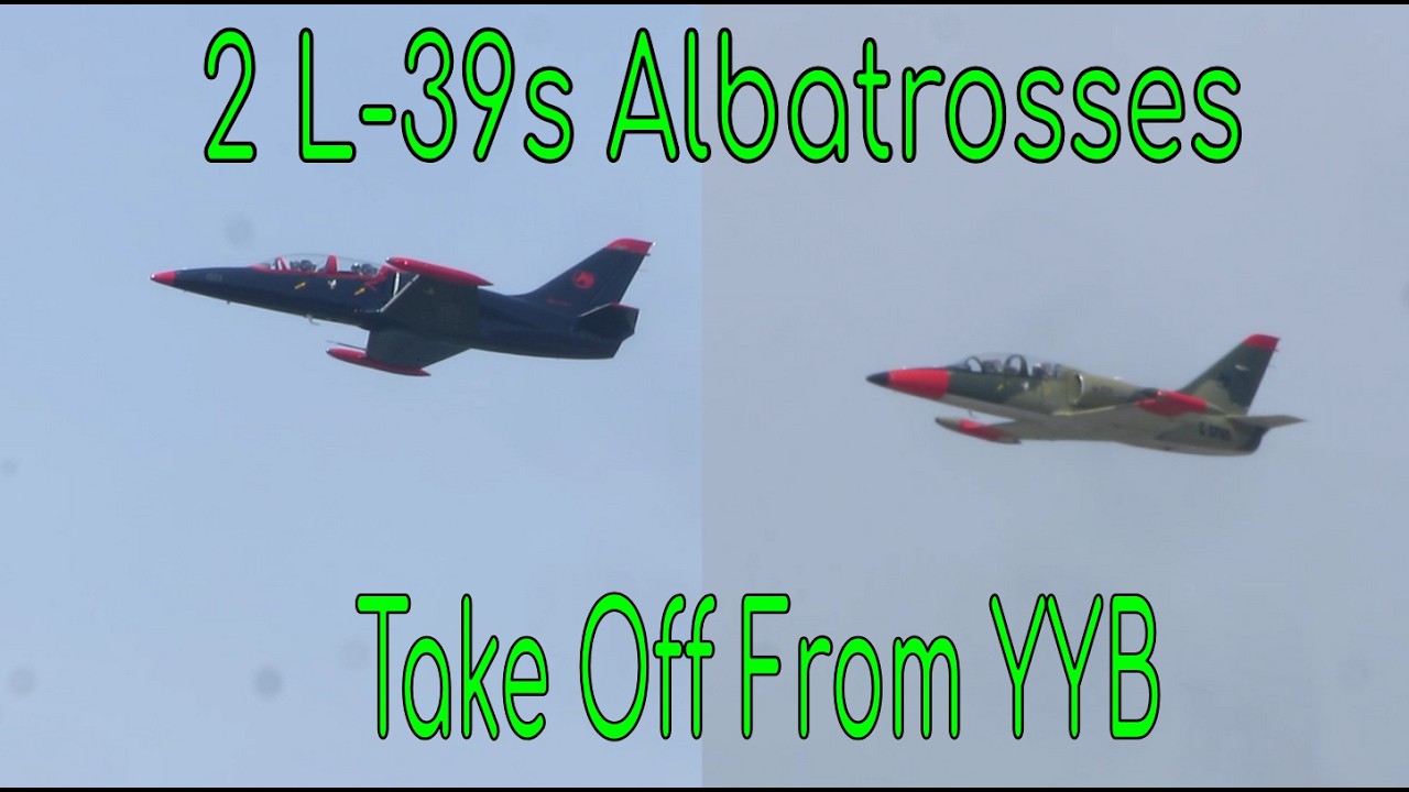 2 L-39 Albatrosses Taking Off From CYYB - YouTube
