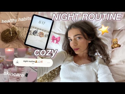 COZY FALL NIGHT ROUTINE! 🎀🧸🌟 self care, journaling, & evening habits that changed my life!