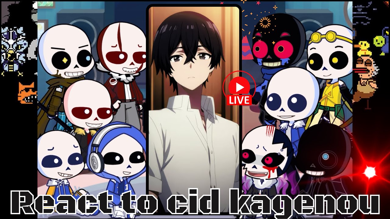 Undertale Sans Aus reacts to cid kagenou | the eminence in shadow ...