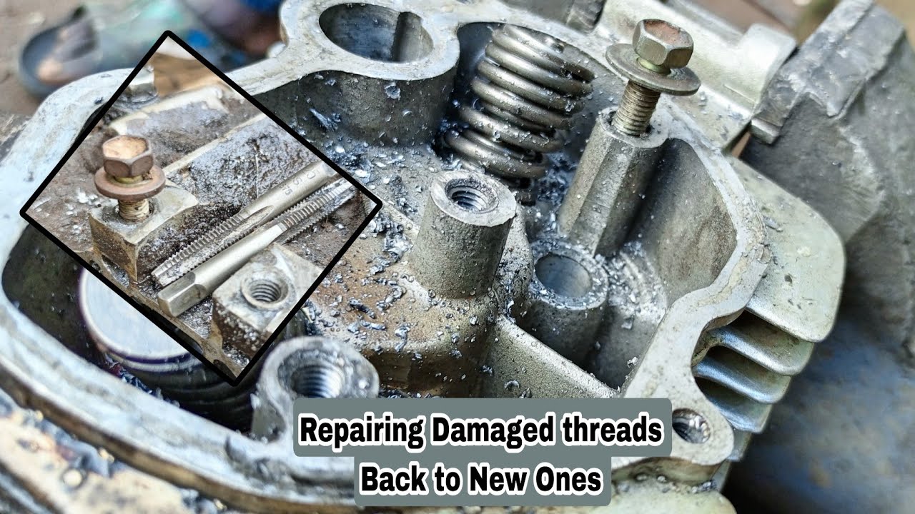 how to repair damaged Engine Stripped threads with Insert| 12mm Bolt ...
