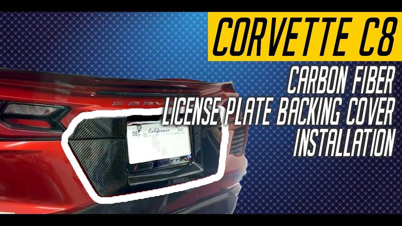 Corvette C8 Carbon Fiber License Plate Backing Cover Extreme Online ...