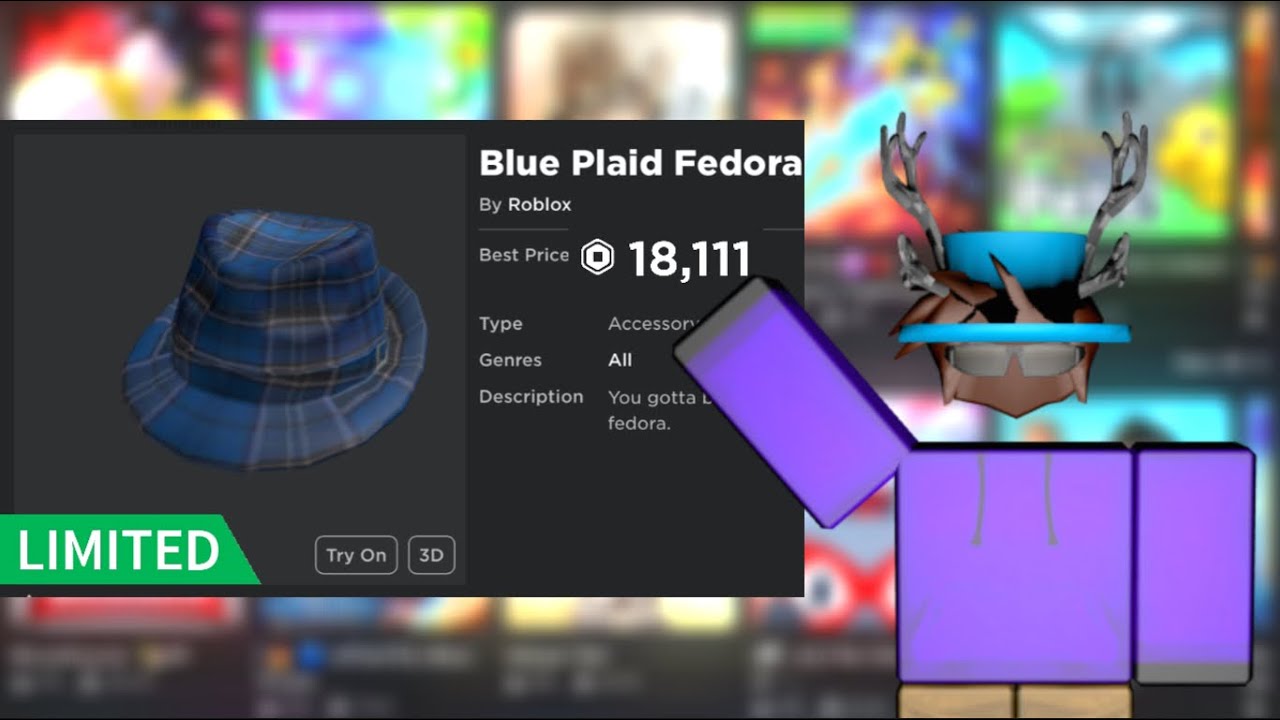 BUYING The BLUE PLAID FEDORA… (Roblox) - YouTube
