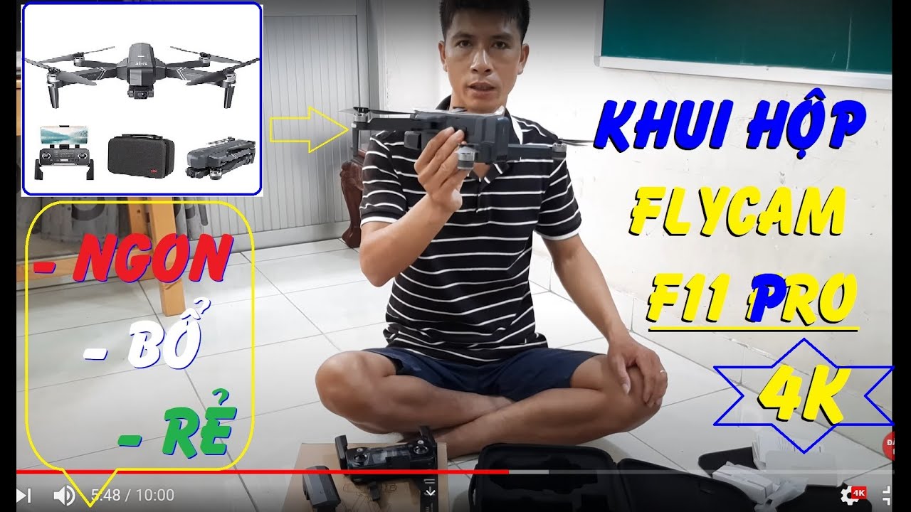 KHUI HỘP FLYCAM F11S PRO - 4K | NGON - BỔ - RẺ DÀNH CHO NGƯỜI MỚI TẬP ...