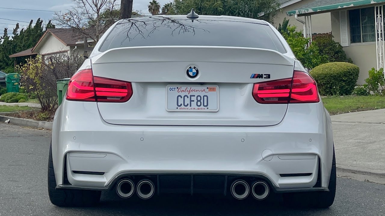 F80 M3 7600 RPM MDM REVS VRSF SINGLE MIDPIPE + REMUS - YouTube