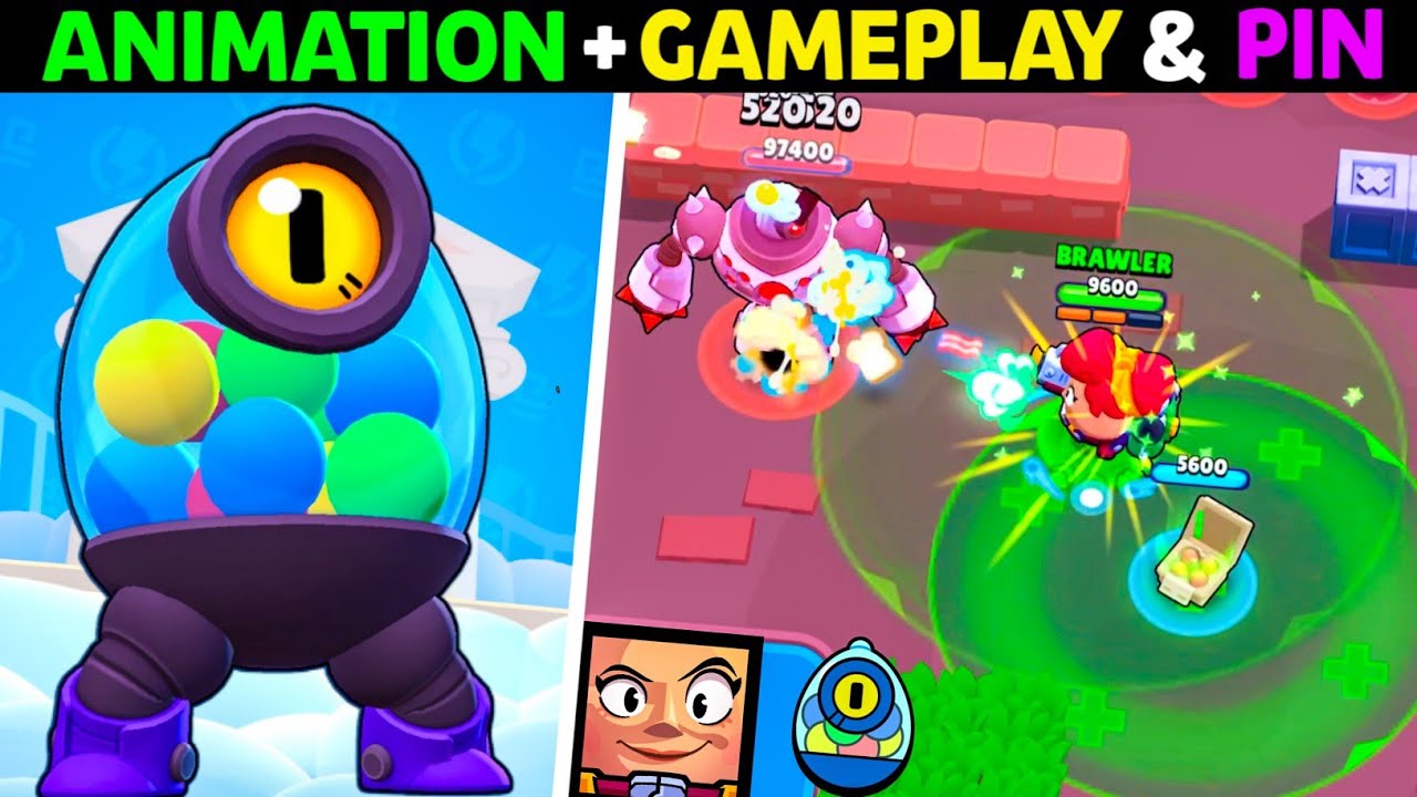 Brawl Stars Egg Pam and Egg Rico Gameplay, Animation, Pin, Spray ...
