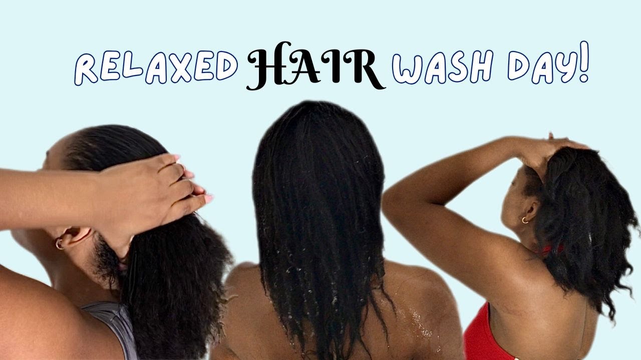 MY RELAXED HAIR WASH DAY ROUTINE! Ruth M - YouTube