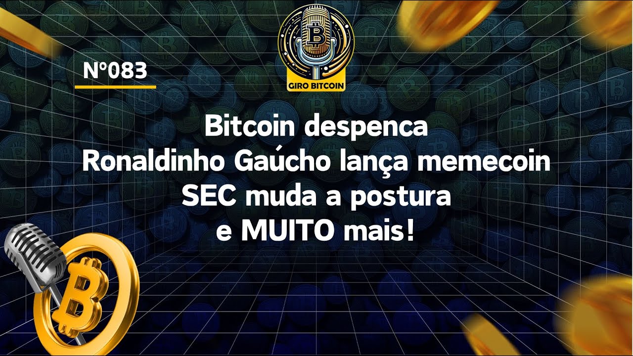 Bitcoin volta a cair | Ronaldinho lança memecoin - YouTube