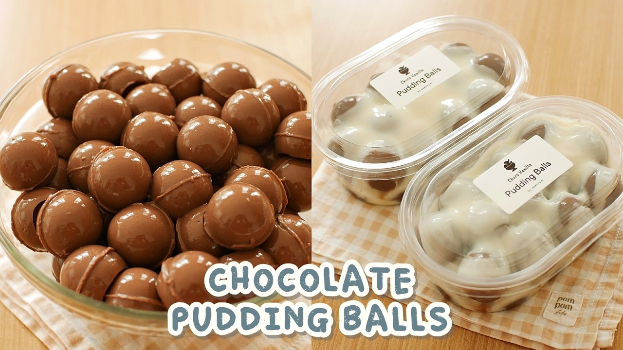 GEMES dan NYOKLAT BANGET!! CHOCOLATE PUDDING BALLS dengan Saus Vla ...