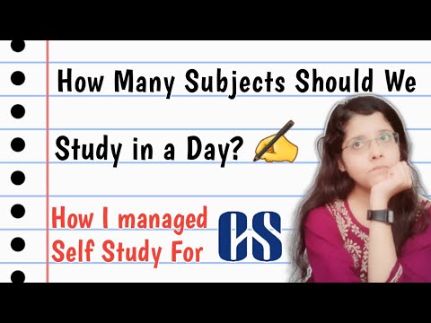 How Many Subjects Should We Study In A Day?🤔 Self Study For CS ️ #cs # ...