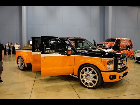 Custom Harley Davidson Ford F-350 dually on 26 inc - YouTube