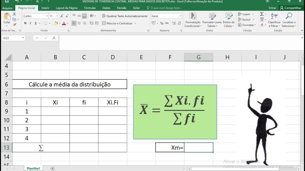 MEDIDAS DE TENDÊNCIA CENTRAL CÁLCULO DE MÉDIA DADOS DISCRETOS - YouTube