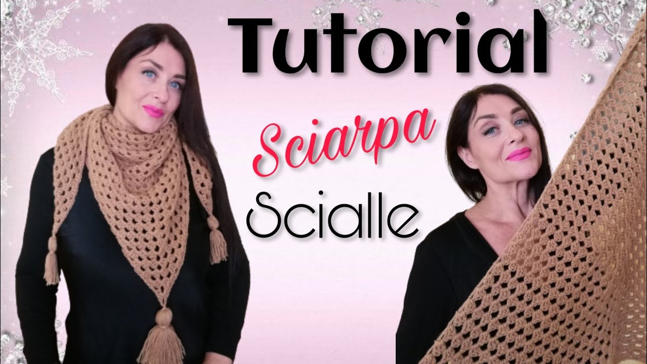 Tutorial Baktus sciarpa /scialle easy - uncinetto - YouTube