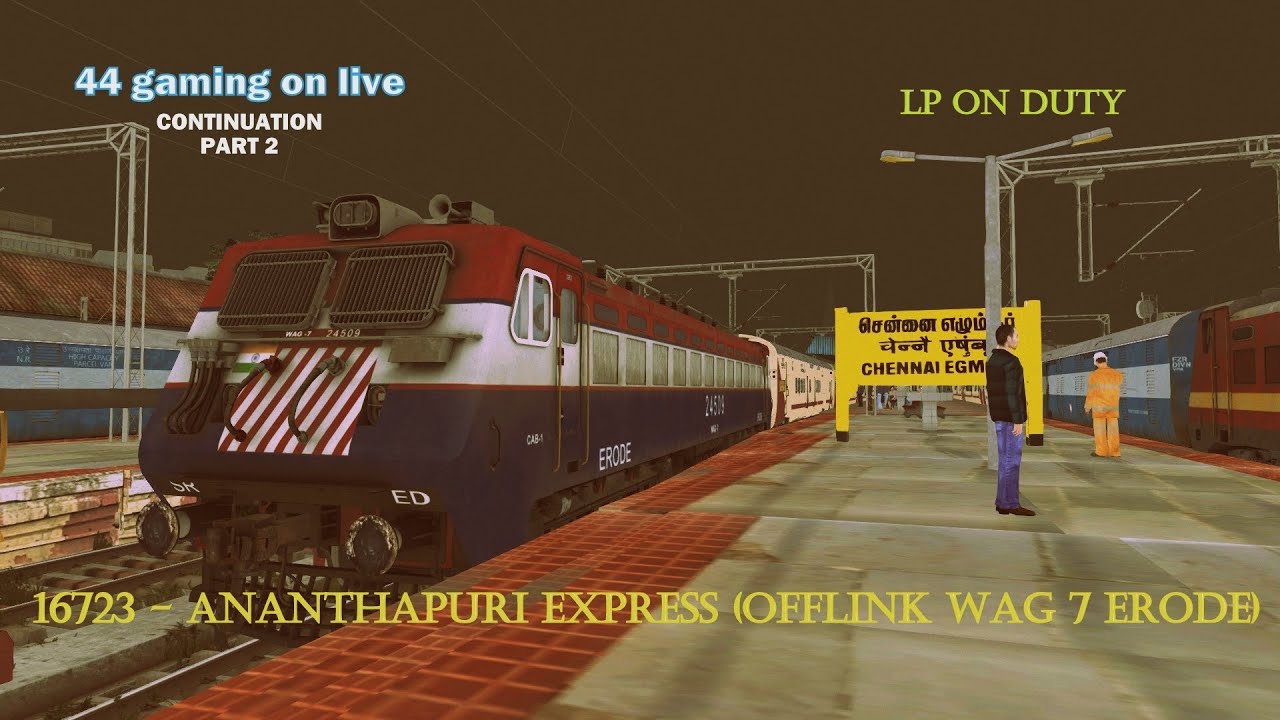 INDIAN TRAIN SIMULATOR - 16723 ANANTHAPURI EXPRESS (OFFLINK) part 2 ...
