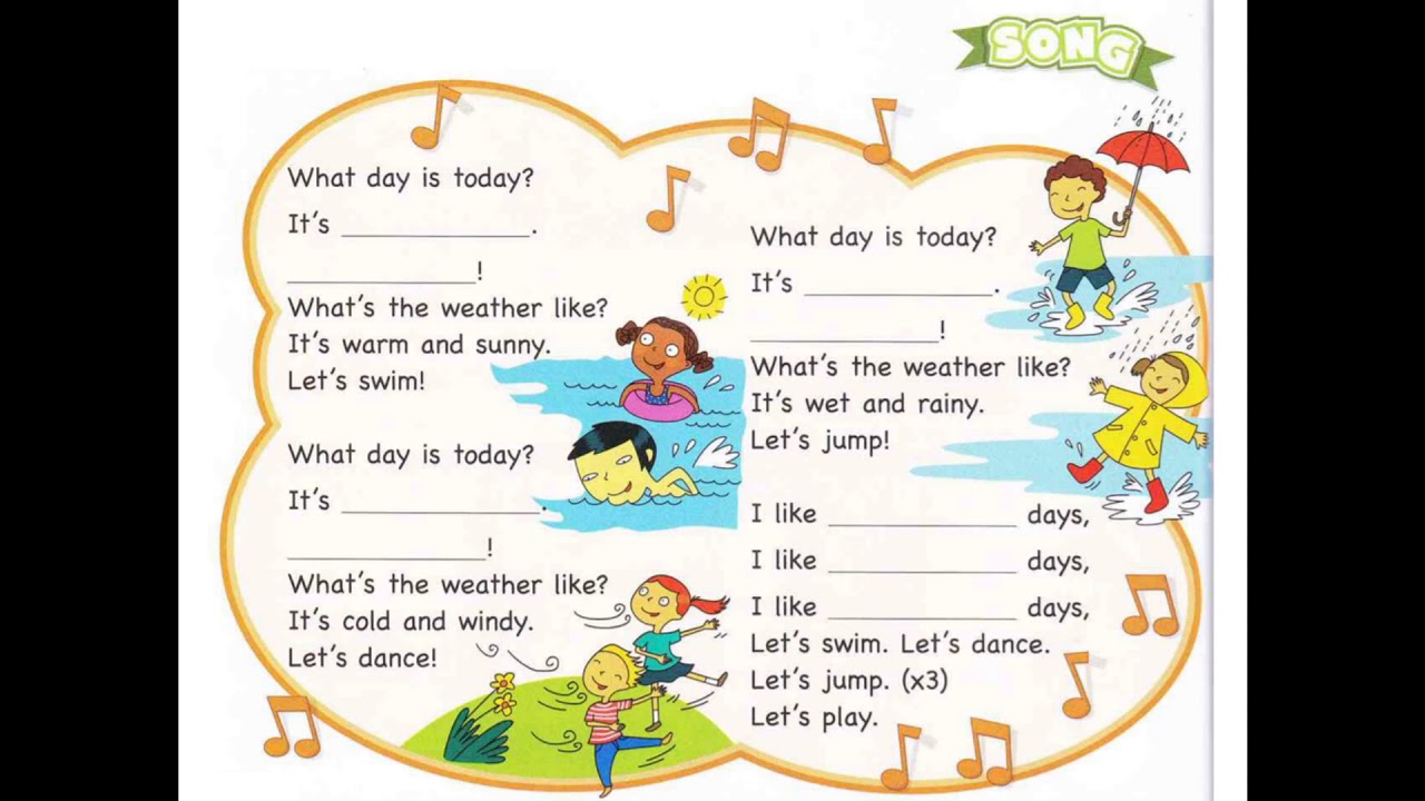 2° Unit 8 - Weather (Song) - YouTube