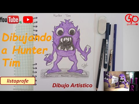 DIBUJANDO A HUNTER TIM - YouTube