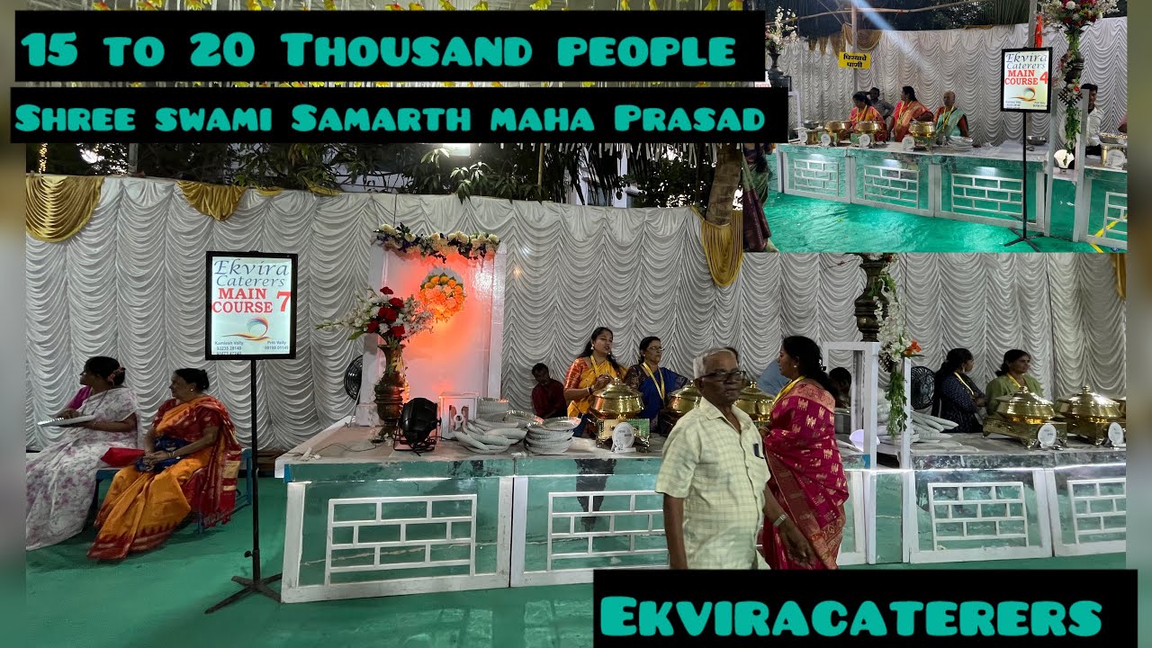 15 to 20 thousand people maha Prasad in Shree swami Samarth mandir // 🙏 ...