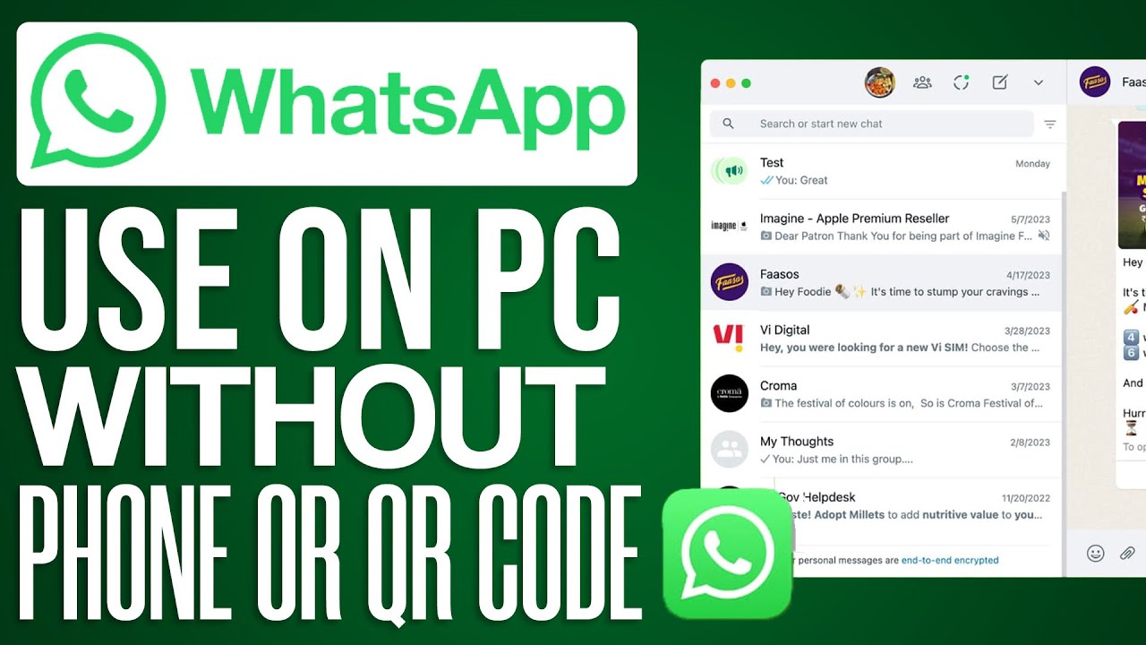 How to Use Whatsapp on PC Without Phone & QR Code (2024) Step by Step ...