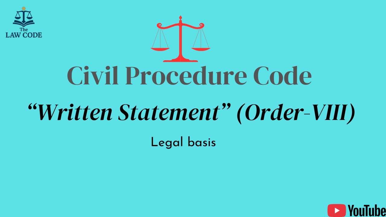 7. Written Statement || Set-Off || Counter-Claim Explained || Civil ...