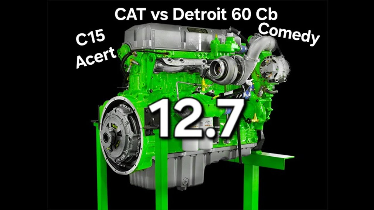 Cat C15 vs Detroit 60 Series 12.7 CB Radio Comedy OTR Truck Driving ...